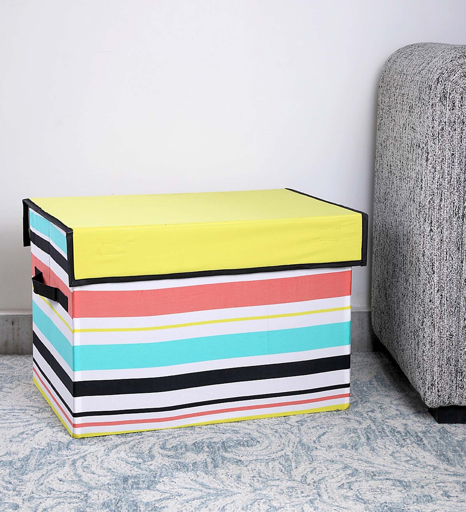 Buy Geometric Fabric Storage Box in Multi Colour at 47% OFF by My gift ...