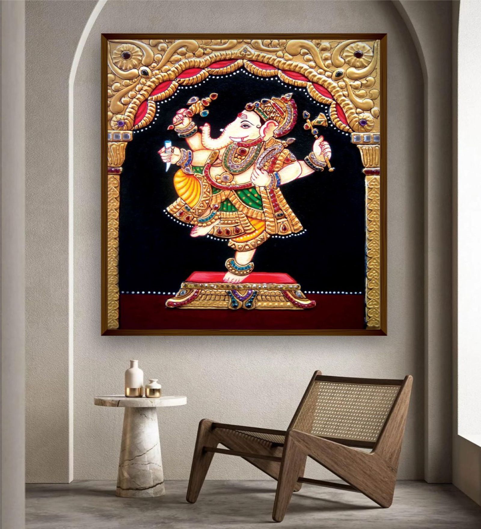 Buy Thenceptual Paint Multicolor Canvas Framed Spiritual Art Print at ...