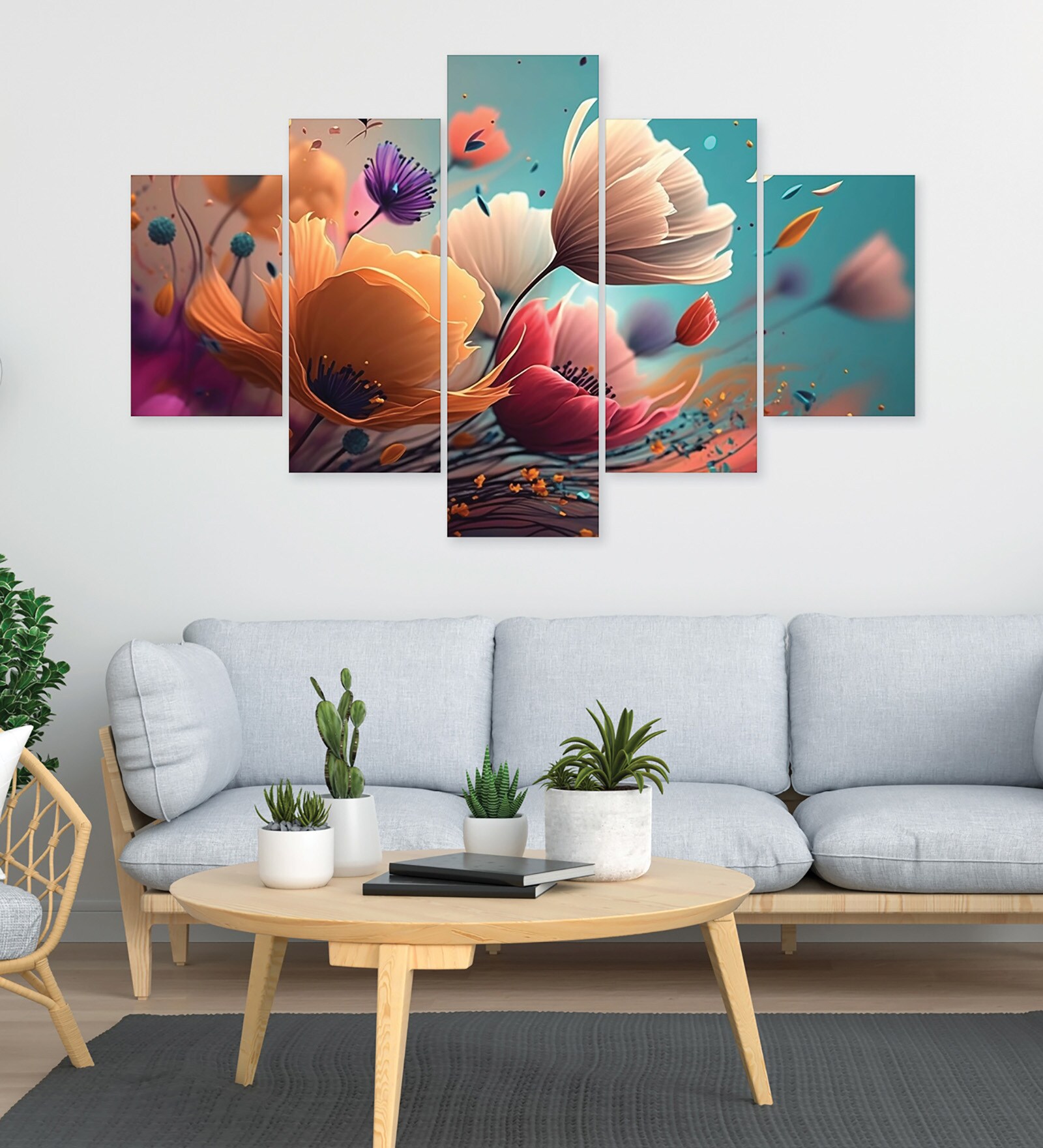 Buy Multicolour Vinyl (Set of 5) Art Panels at 47% OFF by Random ...