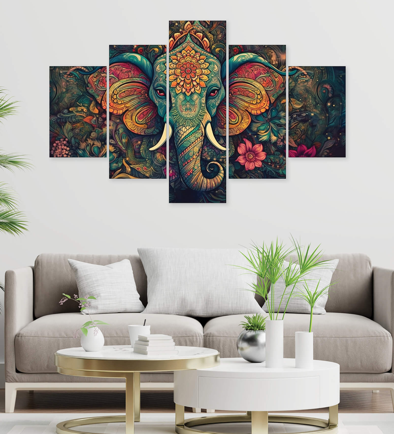 Buy Multicolour Vinyl (Set of 5) Art Panels at 52% OFF by Random ...