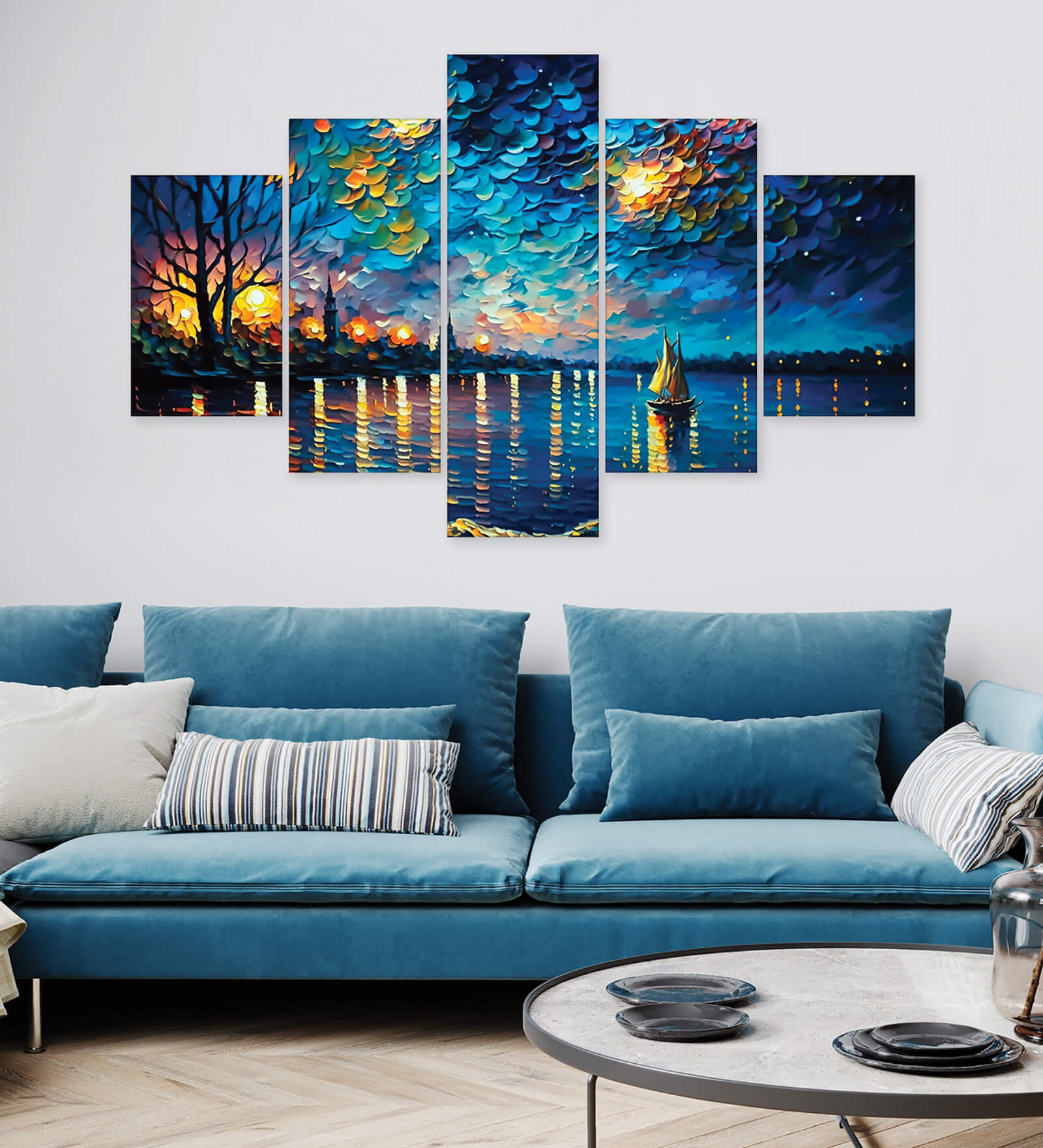 Buy Multicolour Vinyl (Set of 5) Art Panels at 10% OFF by Random ...
