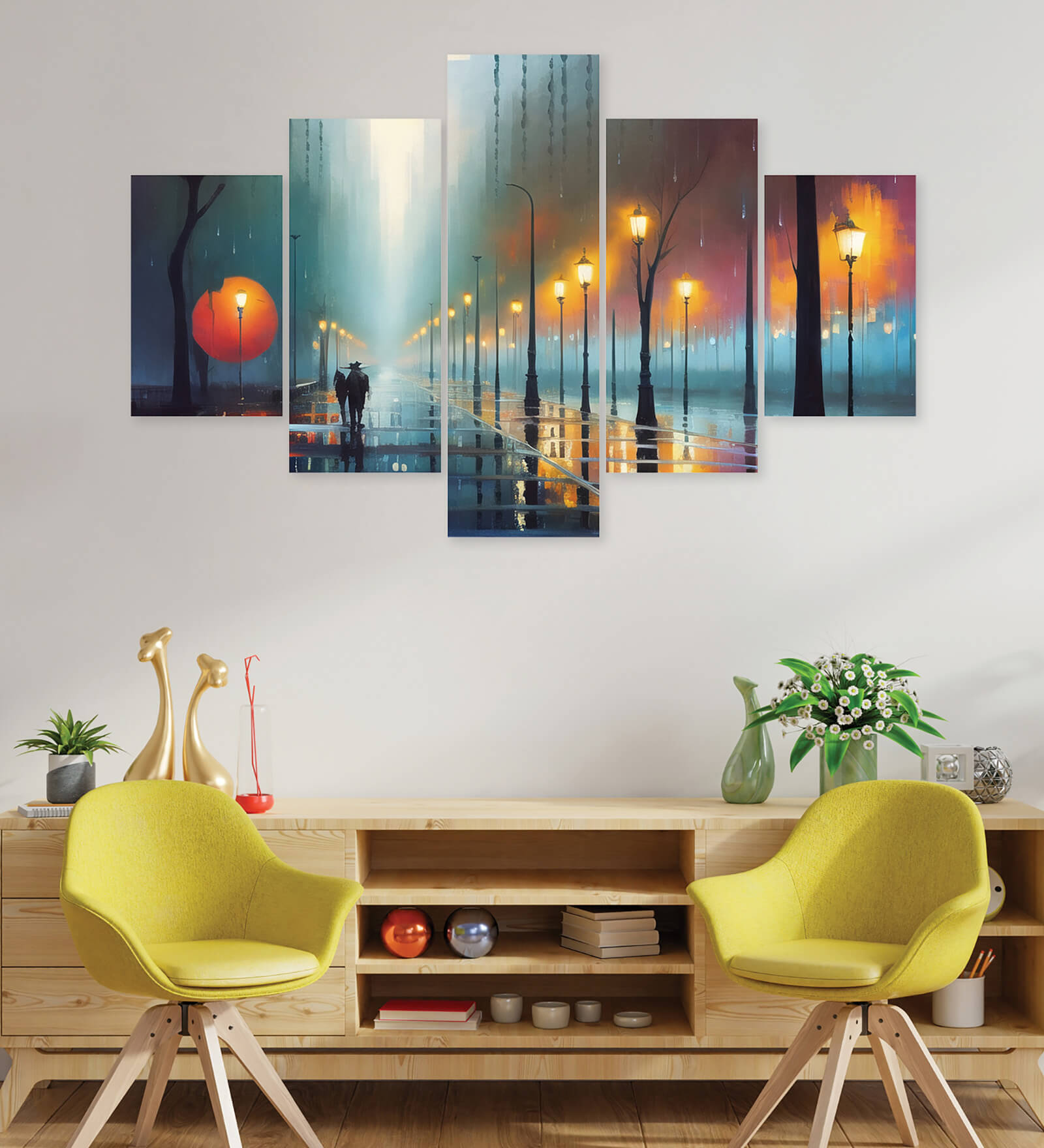 Buy Multicolour Vinyl (Set of 5) Art Panels at 44% OFF by Random ...