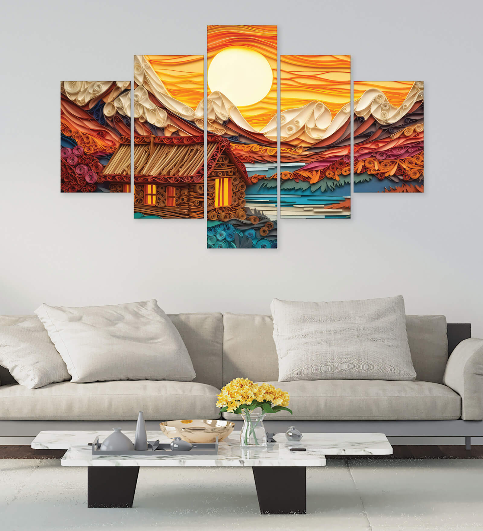 Buy Multicolour Vinyl (Set of 5) Art Panels at 10% OFF by Random ...