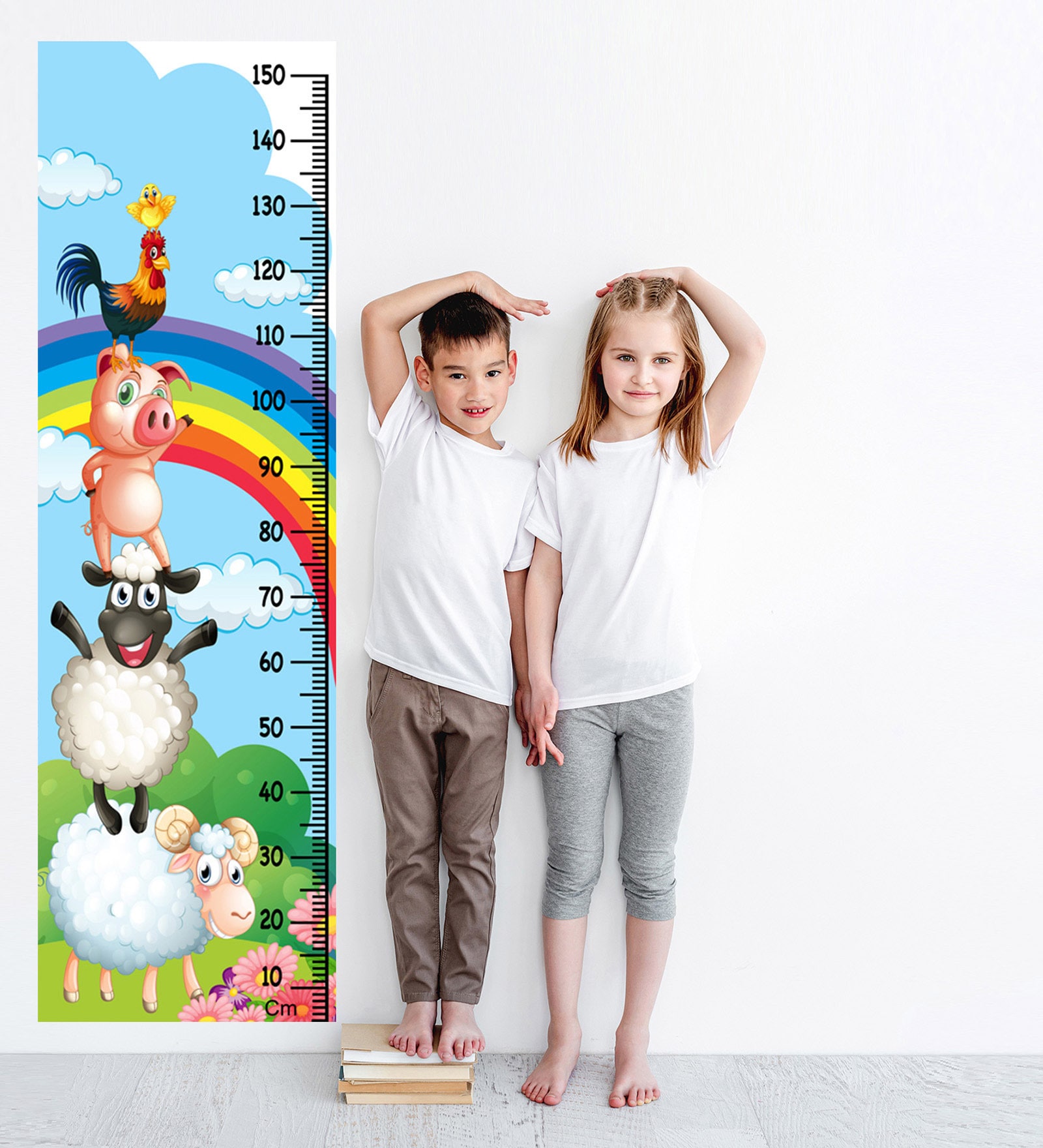Buy Cute Farm Multicolour Vinyl Animal Height Chart at 30% OFF by Wens ...
