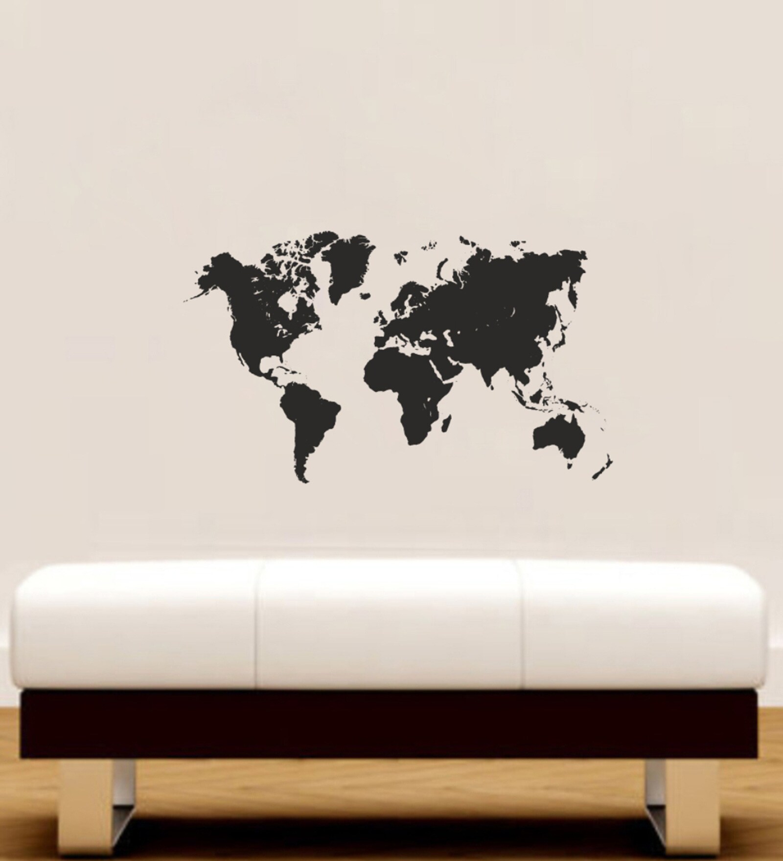 Buy Multicolour Vinyl World Map & Decal Wall Sticker By Wall Attraction ...