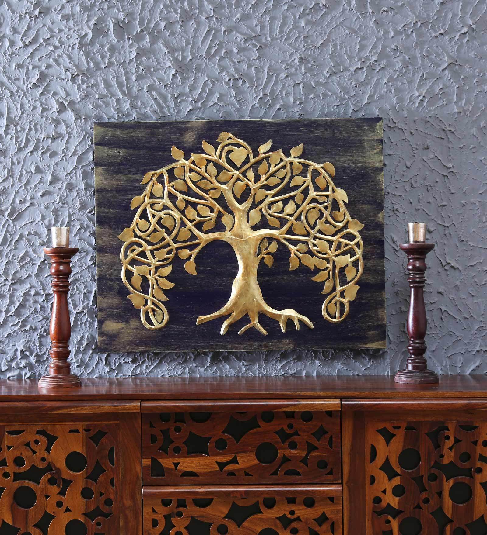 Buy Multicolour Metal European Tree Wall Frame Wall Art by Vedas at 24% ...