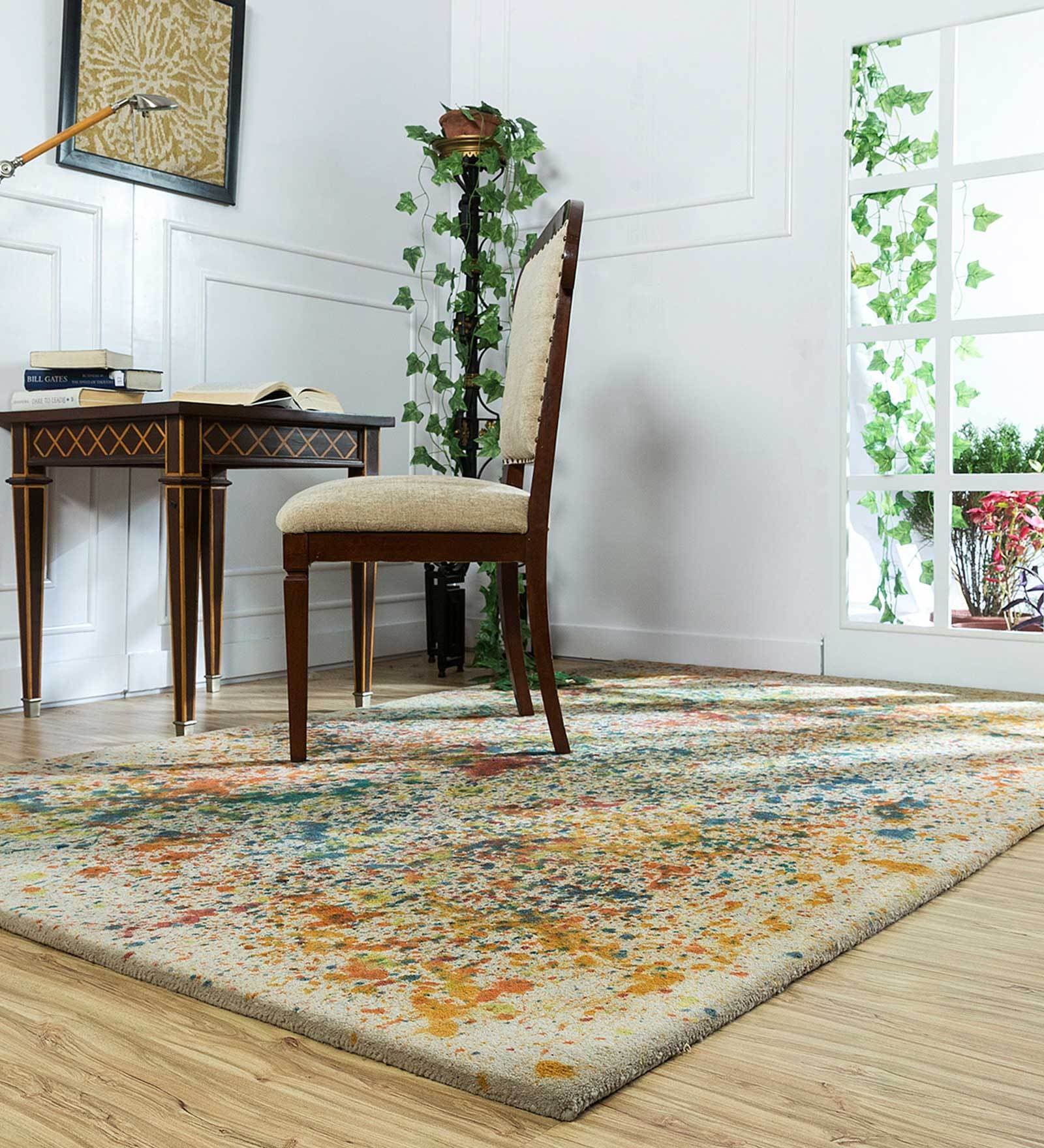 Buy Abstract Patteren Wool 8 x 5 feet Hand Tufted Carpet by Asterlane ...