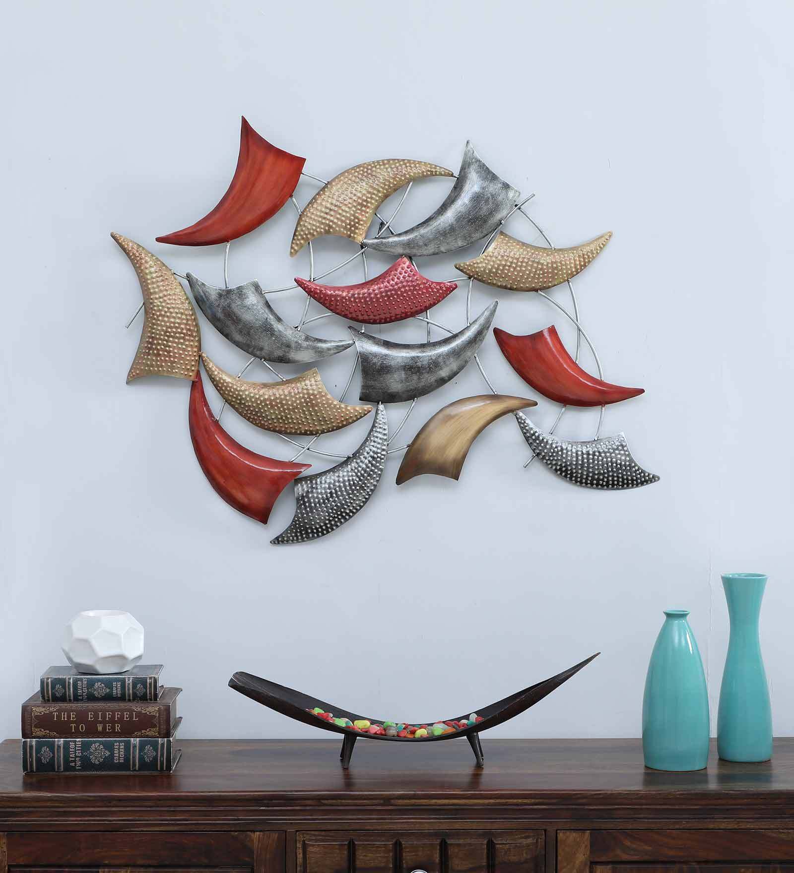 Buy Multicolour Wrought Iron Painted Ivory Cluster Wall Decor at 24% ...