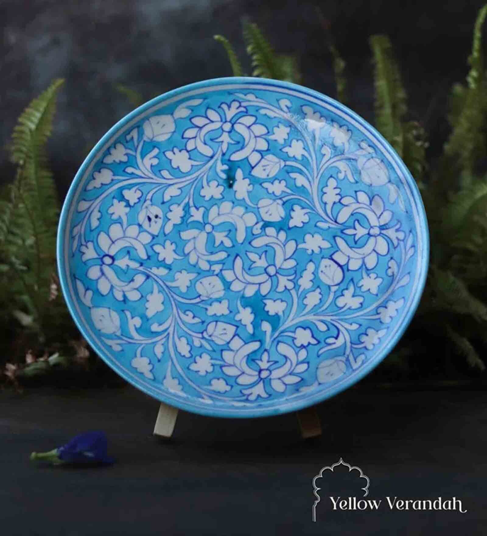 Buy Blue And Emphasis White Blue Pottery Ceramic Wall Plate at 31% OFF ...