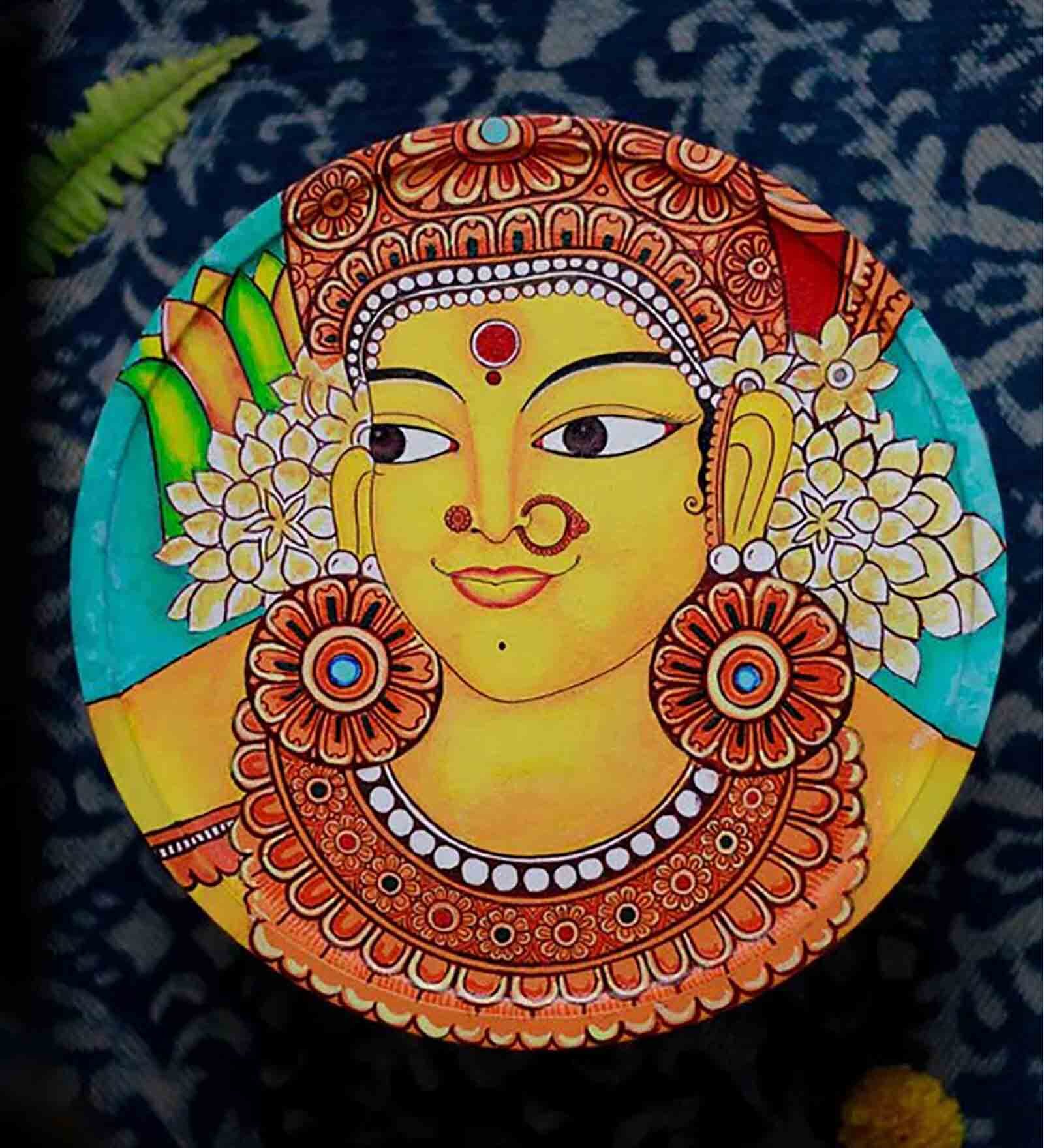 Buy Multicoloured Handpainted Ludwig Mdf Patachitra Wall Plate at 24% ...