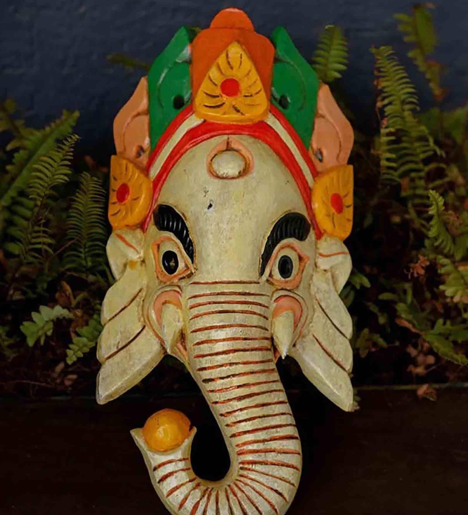 Buy Multicoloured Wooden Namiko Himalayan Ganesha Mask at 14% OFF by ...