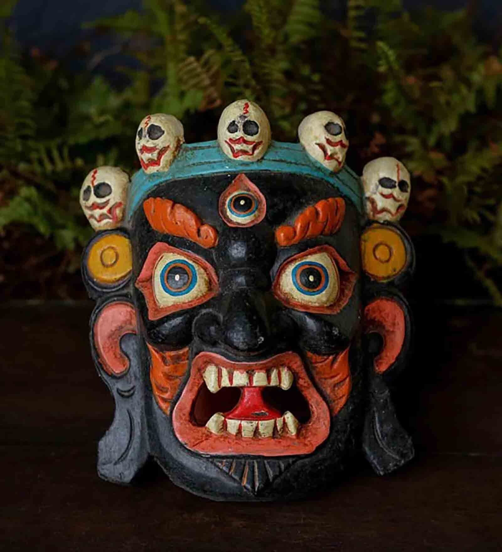 Buy Multicoloured Wooden Impero Himalayan Wall Mask at 15% OFF by ...