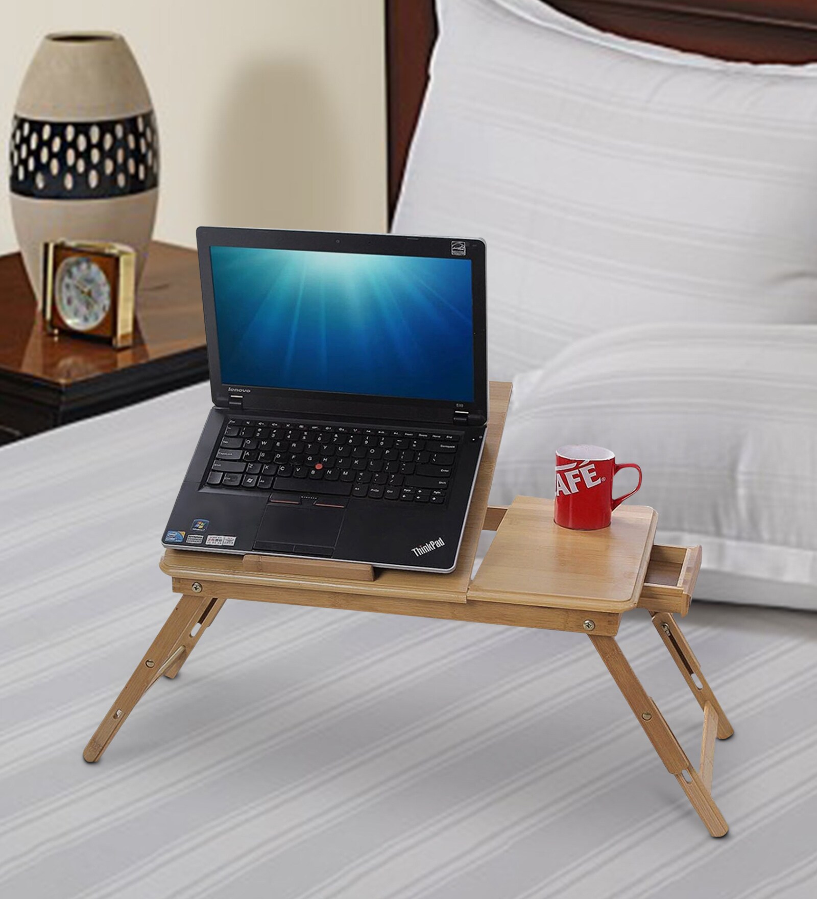 Buy Multipurpose Bamboo Laptop Table by Paffy Online - Portable Tables ...