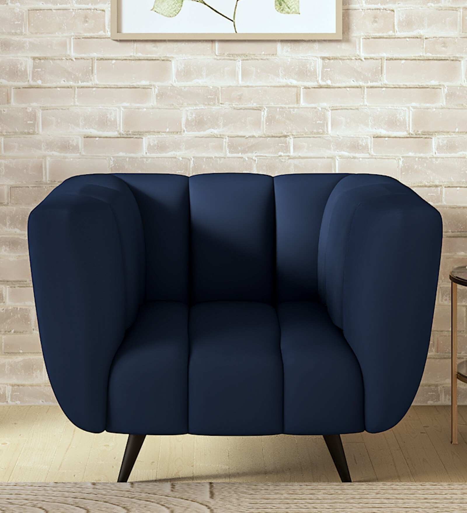 Buy Mushy Fabric 1 Seater Sofa in Berry Blue Colour at 39% OFF by ...