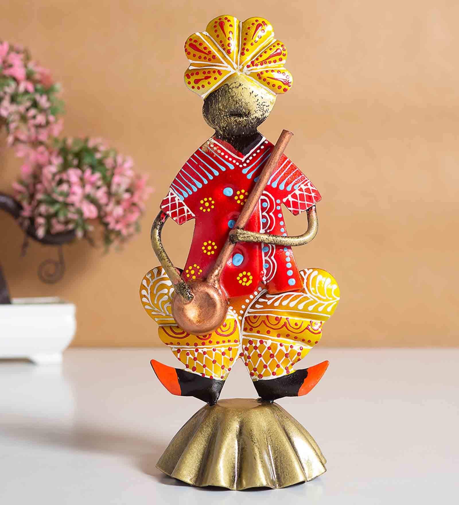 Buy Musician Multicolour Metal Figurine at 44% OFF by Golden Peacock ...