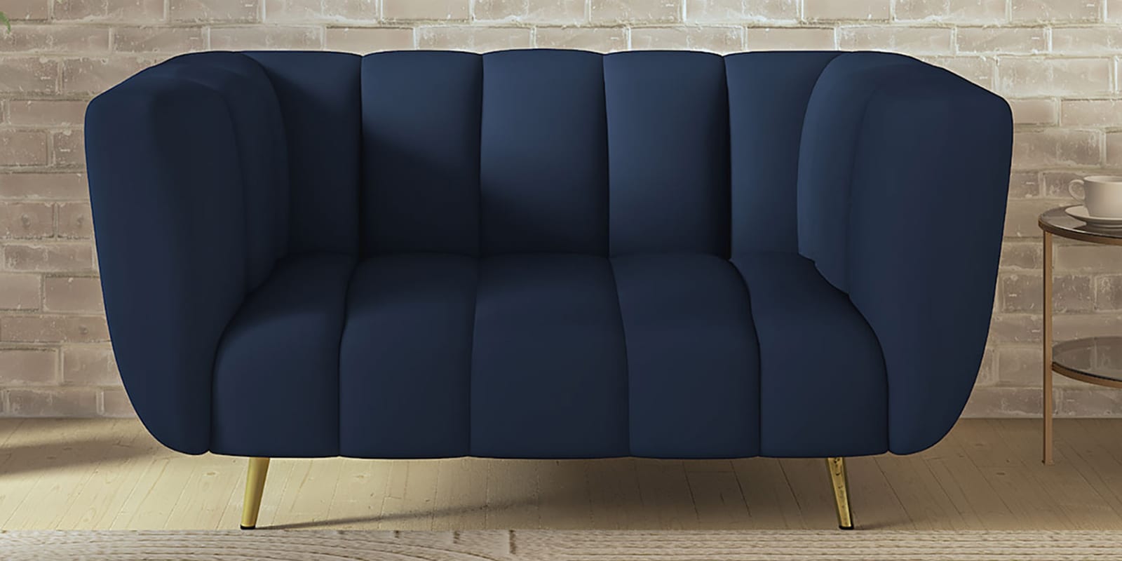 Buy Mushy Fabric 2 Seater Sofa in Berry Blue Colour at 36% OFF by ...