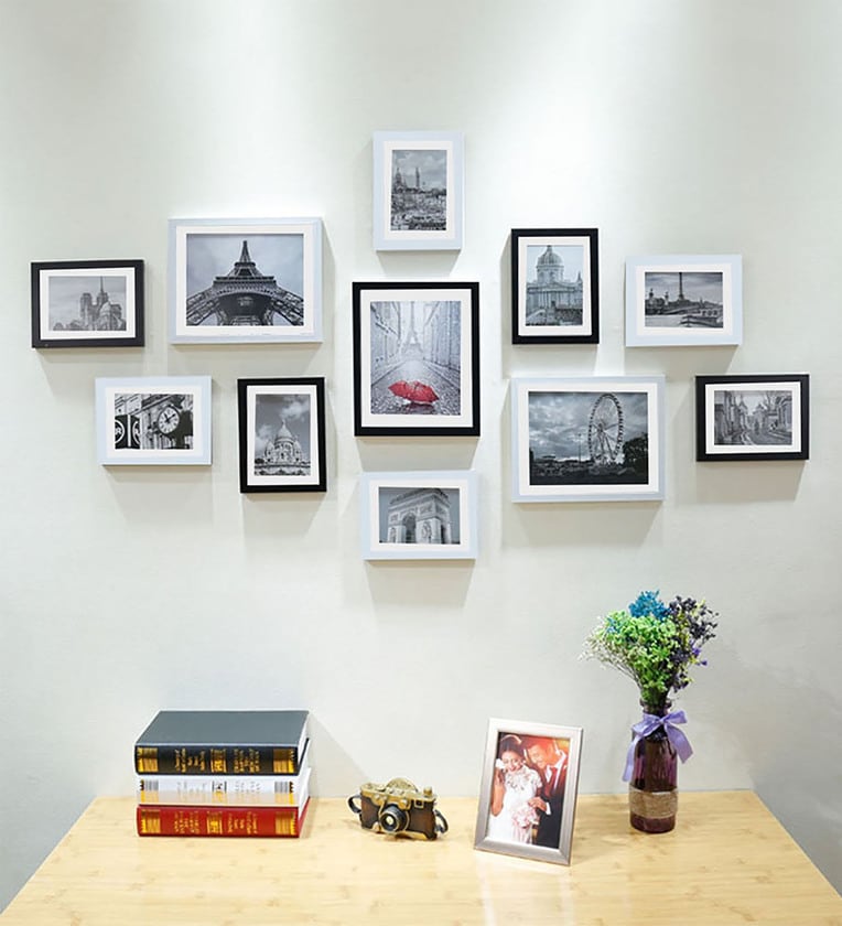 Buy Multicolor Solid Wood Set Of 11 Collage Photo Frames Online ...