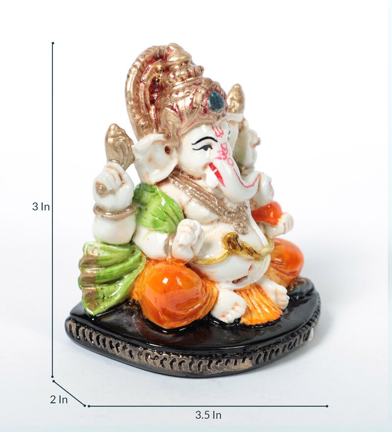 Buy Multicolor Fiber Dagdu Ganesha Idol by Karigaari India Online ...