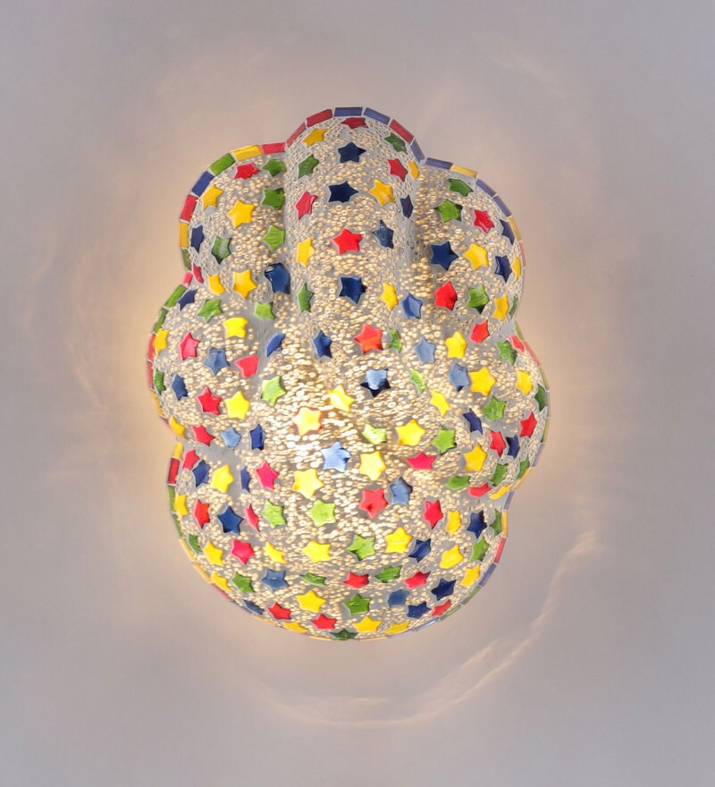 Buy Multicolor Glass Wall Light by New Era Online - Flush Mounts - Wall ...