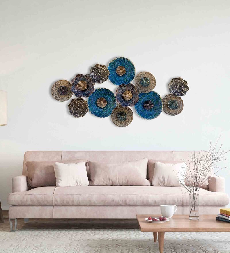 Buy Multicolor Metallic Wall Art By Craftter Online - Abstract Metal ...