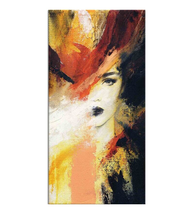 Buy Multicolor Modern Woman Face Wall Painting By Decor Mahal Online ...