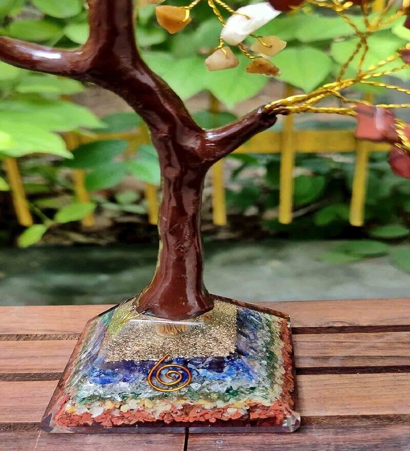 Buy Multicolor Quartz Stone Fortune Crystal Tree Showpiece by Muren ...