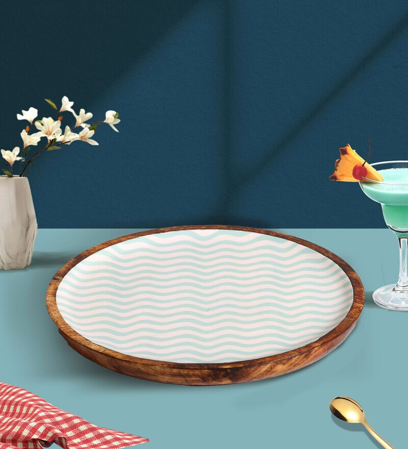 Buy Multicolor Wooden Dinner Plate By Peackoy Online - Dinner Plates ...