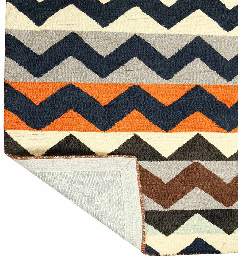 Buy Multicolor Wool Abstract 3 x 6 Feet Floor Runner by Imperial Knots ...