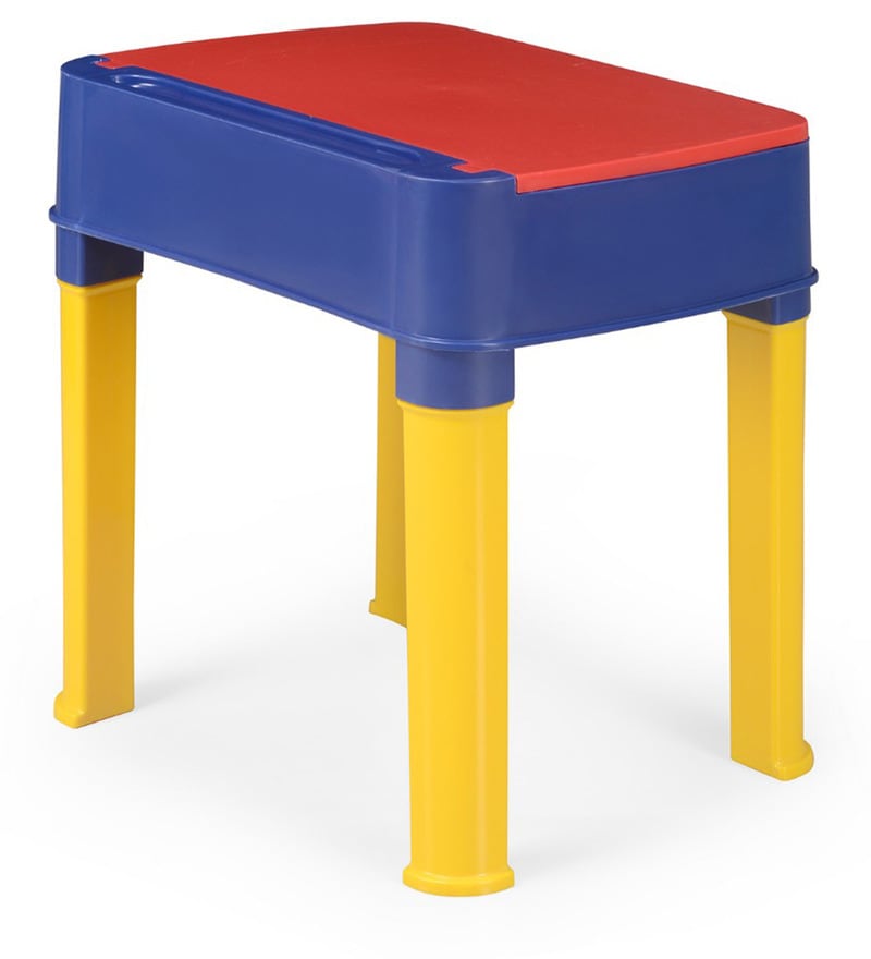 Buy Apple Junior's Study Table with Chair in Red and Blue Colour by ...