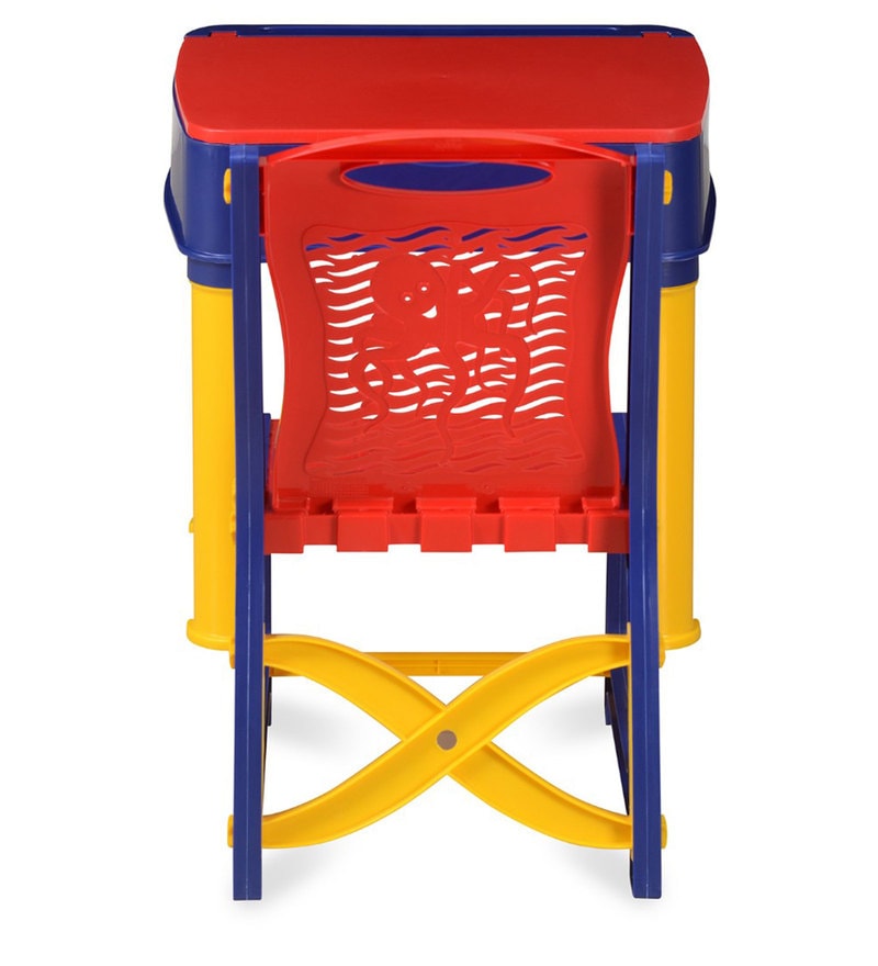 Buy Apple Junior's Study Table with Chair in Red and Blue Colour by ...