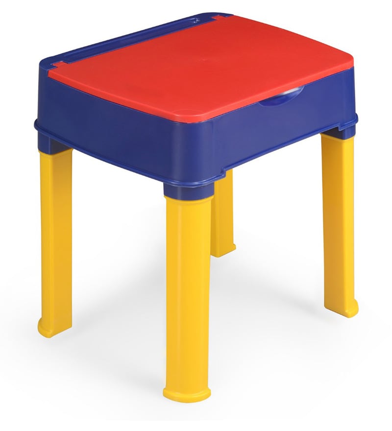 Buy Apple Junior's Study Table with Chair in Red and Blue Colour by ...