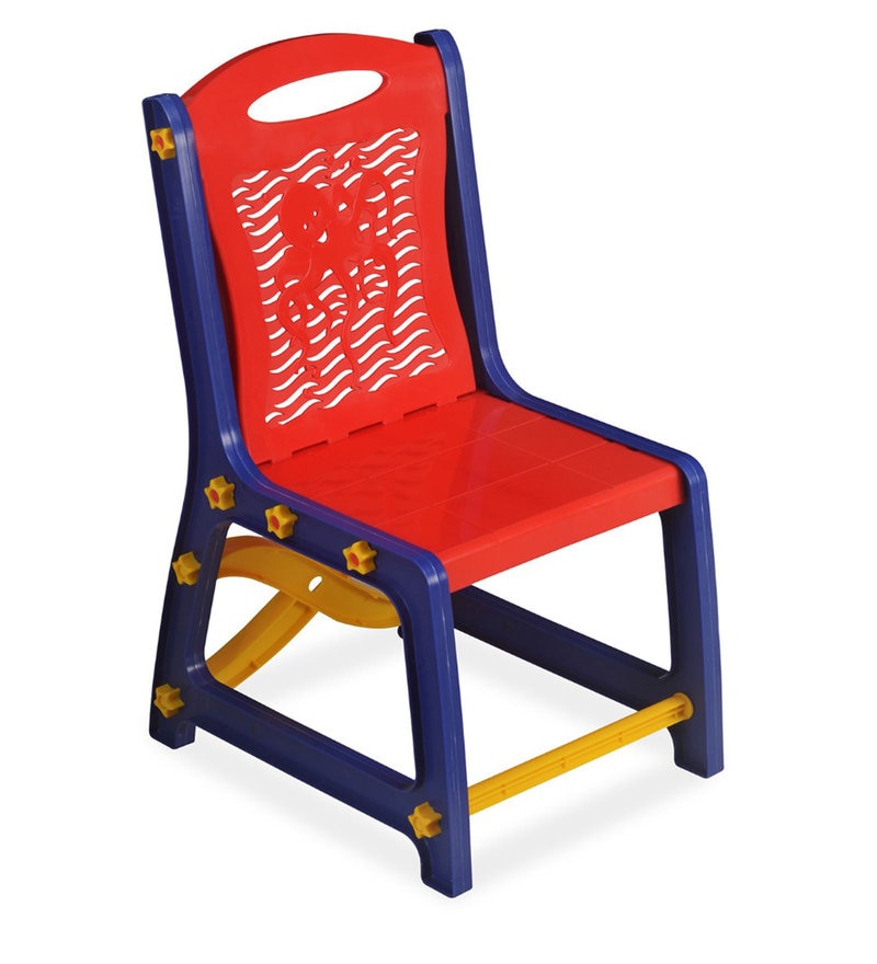 Buy Apple Junior's Study Table with Chair in Red and Blue Colour by ...