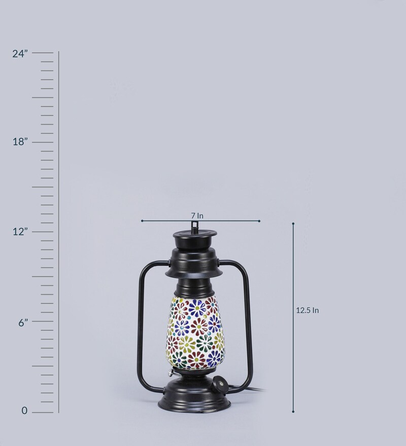 Buy Multicolour Glass Table Lamp by New Era Online - Table Lanterns ...