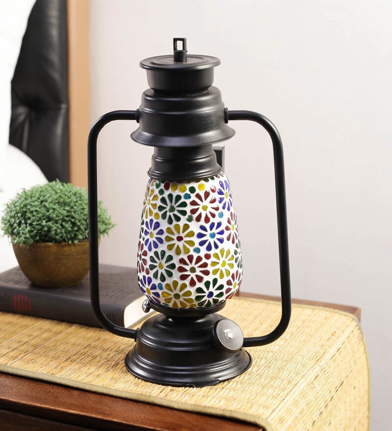 Buy Multicolour Glass Table Lamp by New Era Online - Table Lanterns ...