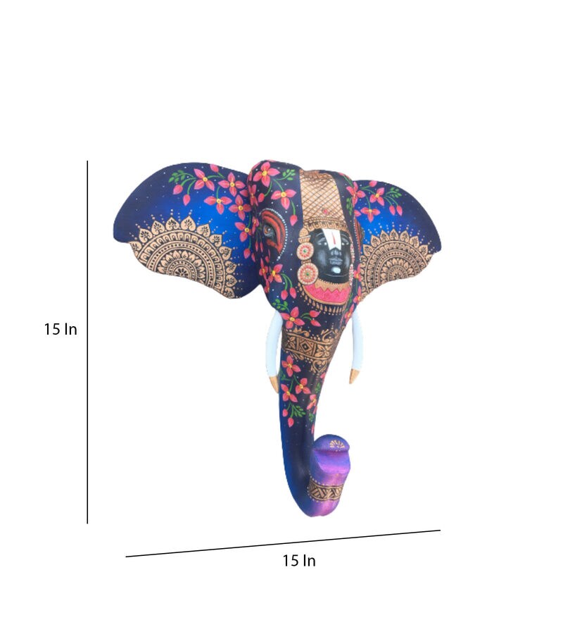 Buy Multicolour Handmade & Handpainted Wooden Blue Balaji Wooden ...