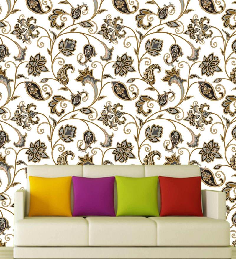 Buy Multicolour Wooden Texture Vinyl 2X5 Feet Self-Adhesive Wallpaper ...