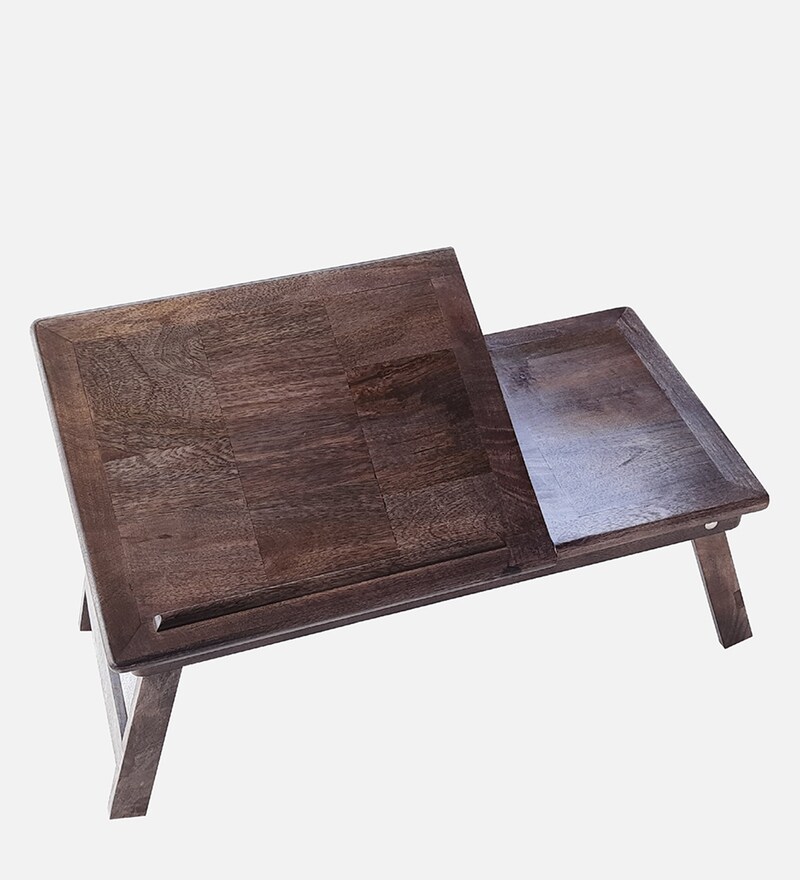 Buy Solid Wood Portable Table in Black Wood Finish by Badiwal Interio ...