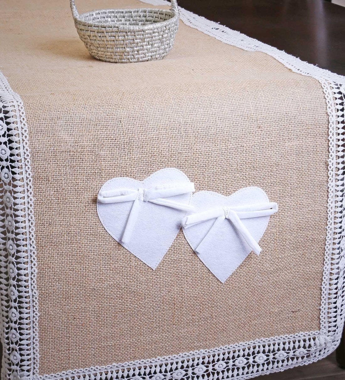 Buy Lace Work (72x15) Beige & Whire Jute Table Runner at 44% OFF by My ...