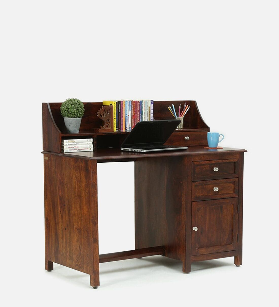 Buy Myrick Sheesham Wood Study Table In Honey Oak Finish at 1% OFF by ...