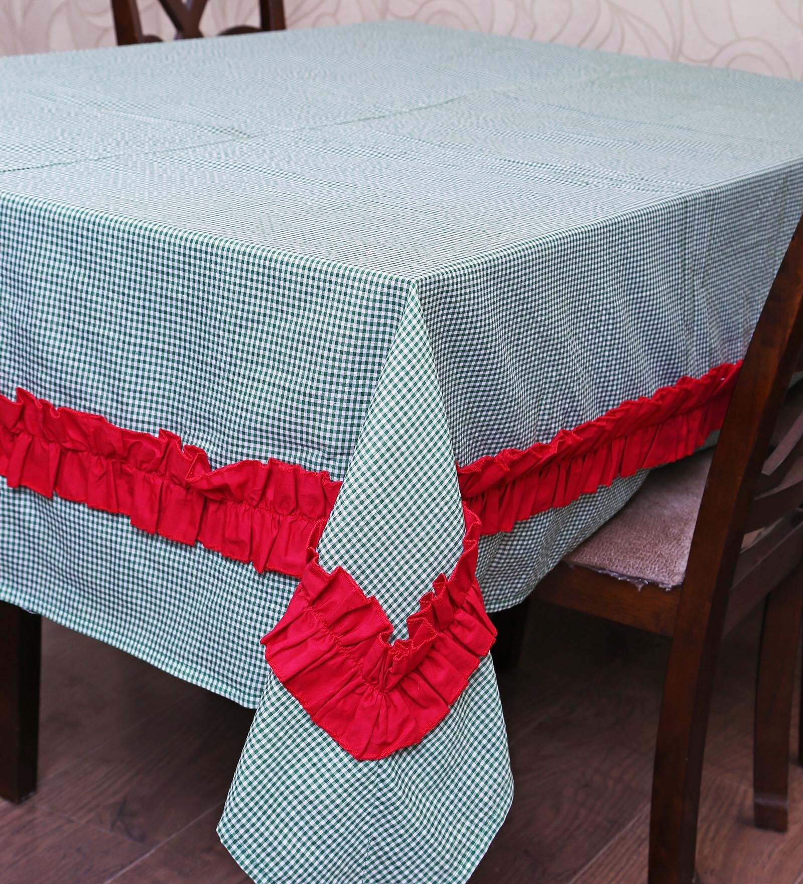 Buy My Gift Booth All Frill Multicolour Cotton Table Cover Online ...