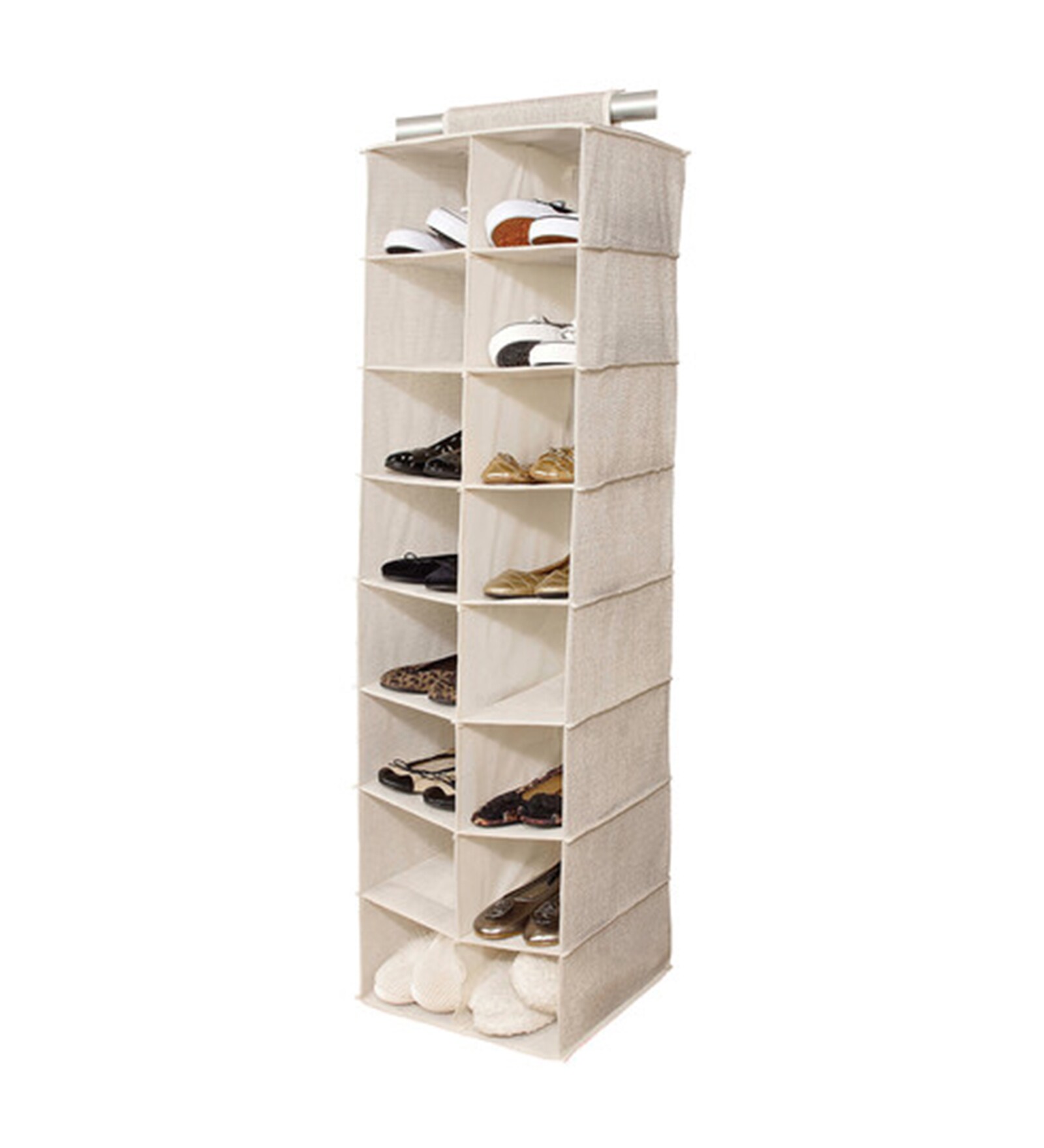Buy My Gift Booth Canvas Cream 16 Pocket Shoe Hanger at 27% OFF by My ...