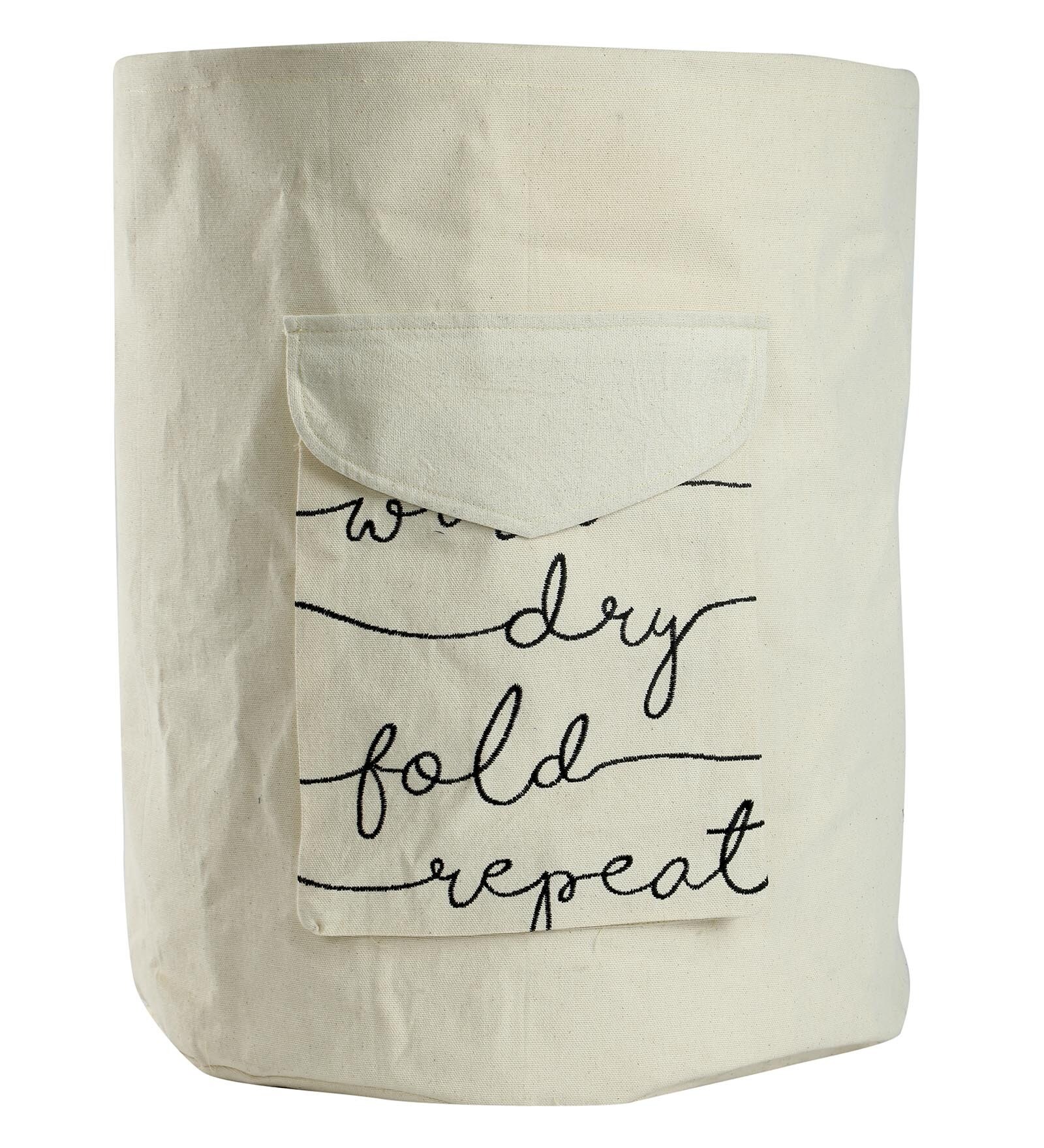 Buy My Gift Booth Canvas Embd Laundry Basket at 23% OFF by My gift ...