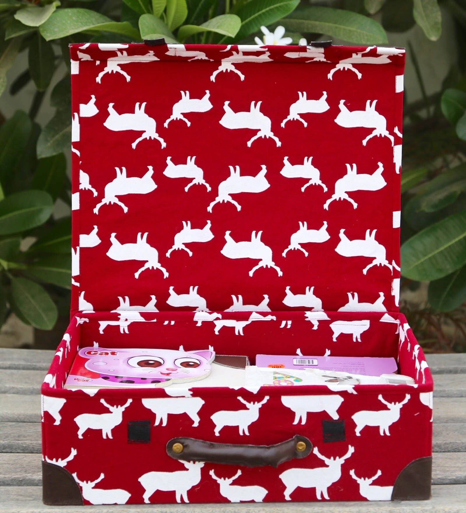 Buy My Gift Booth Deer Print Canvas Storage Box Online - Trunks ...