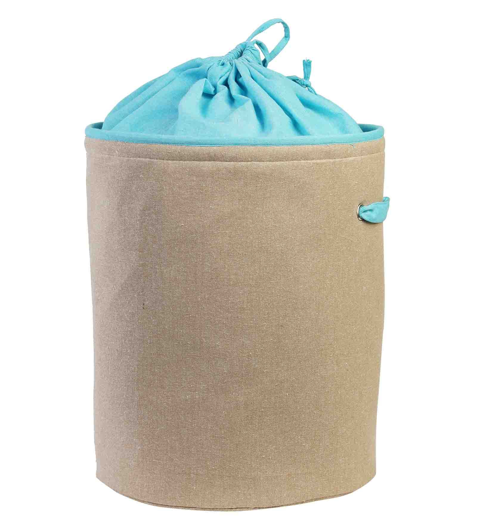Buy Blue & Blue Fabric Foldable 20 L Laundry Basket at 89% OFF by My ...