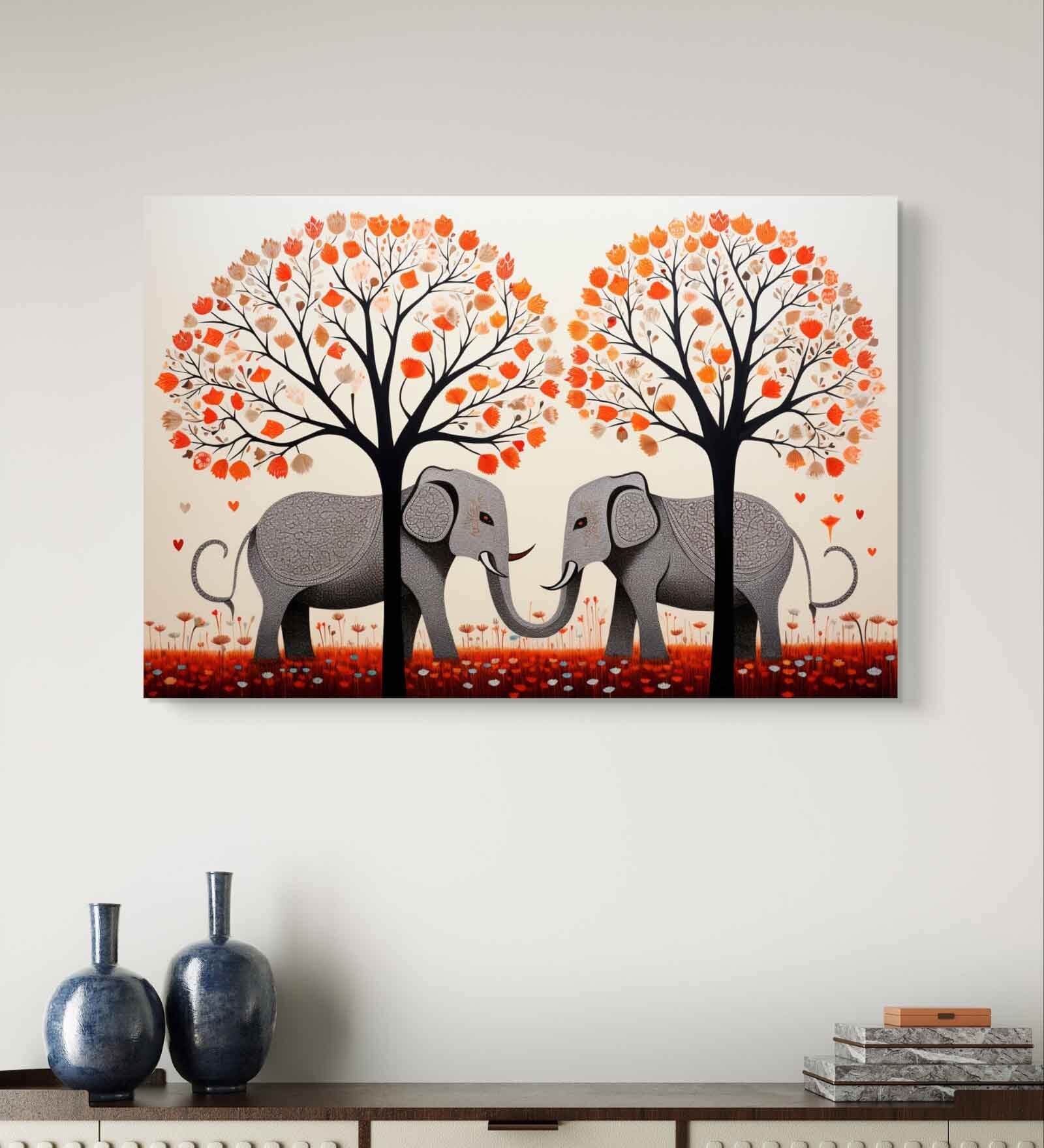 Buy Mystic Elephant 20inx16in Gallery Wrap Canvas Painting for Living ...