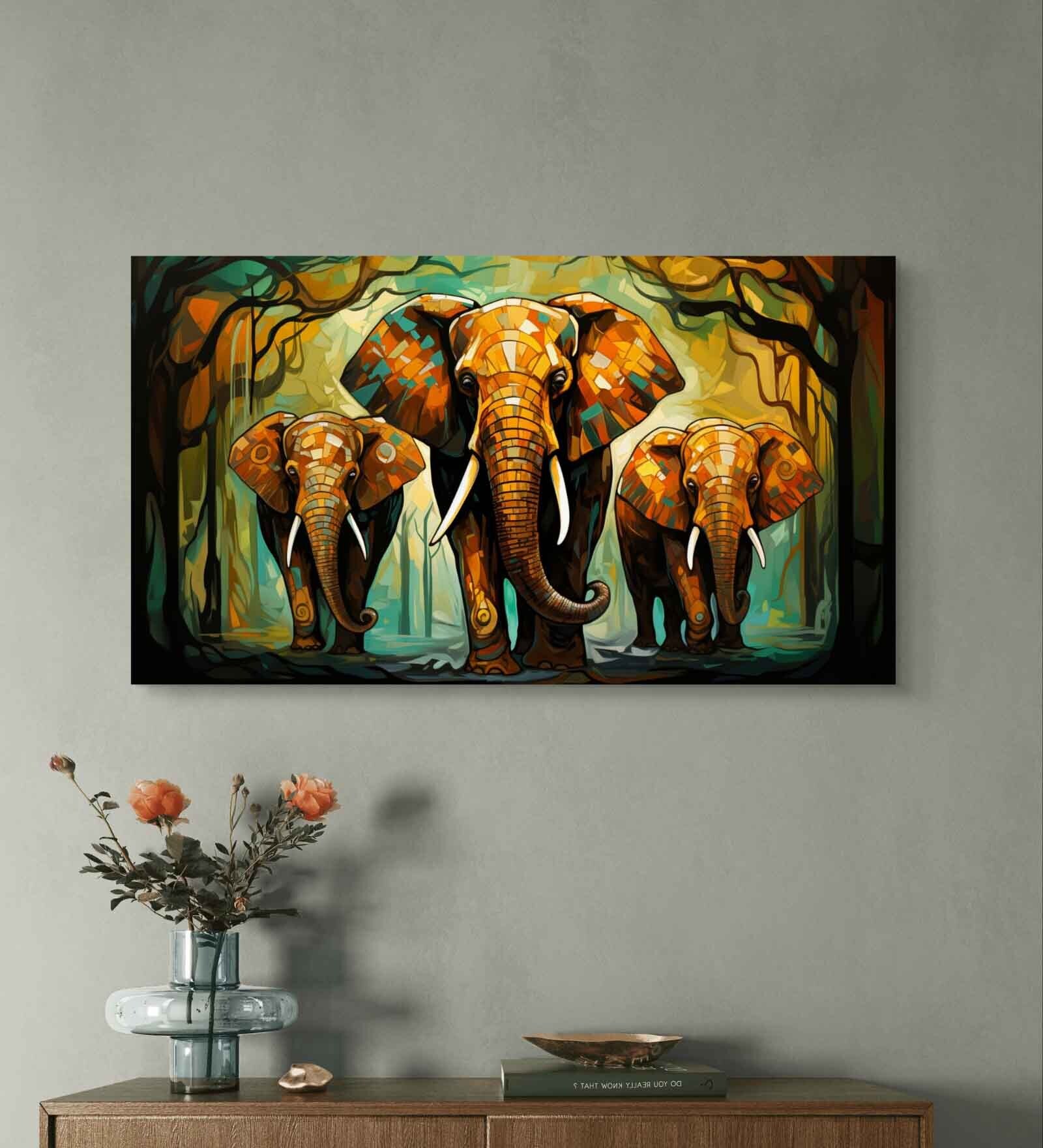 Buy Mystic Elephant 20inx16in Gallery Wrap Canvas Painting for Living ...