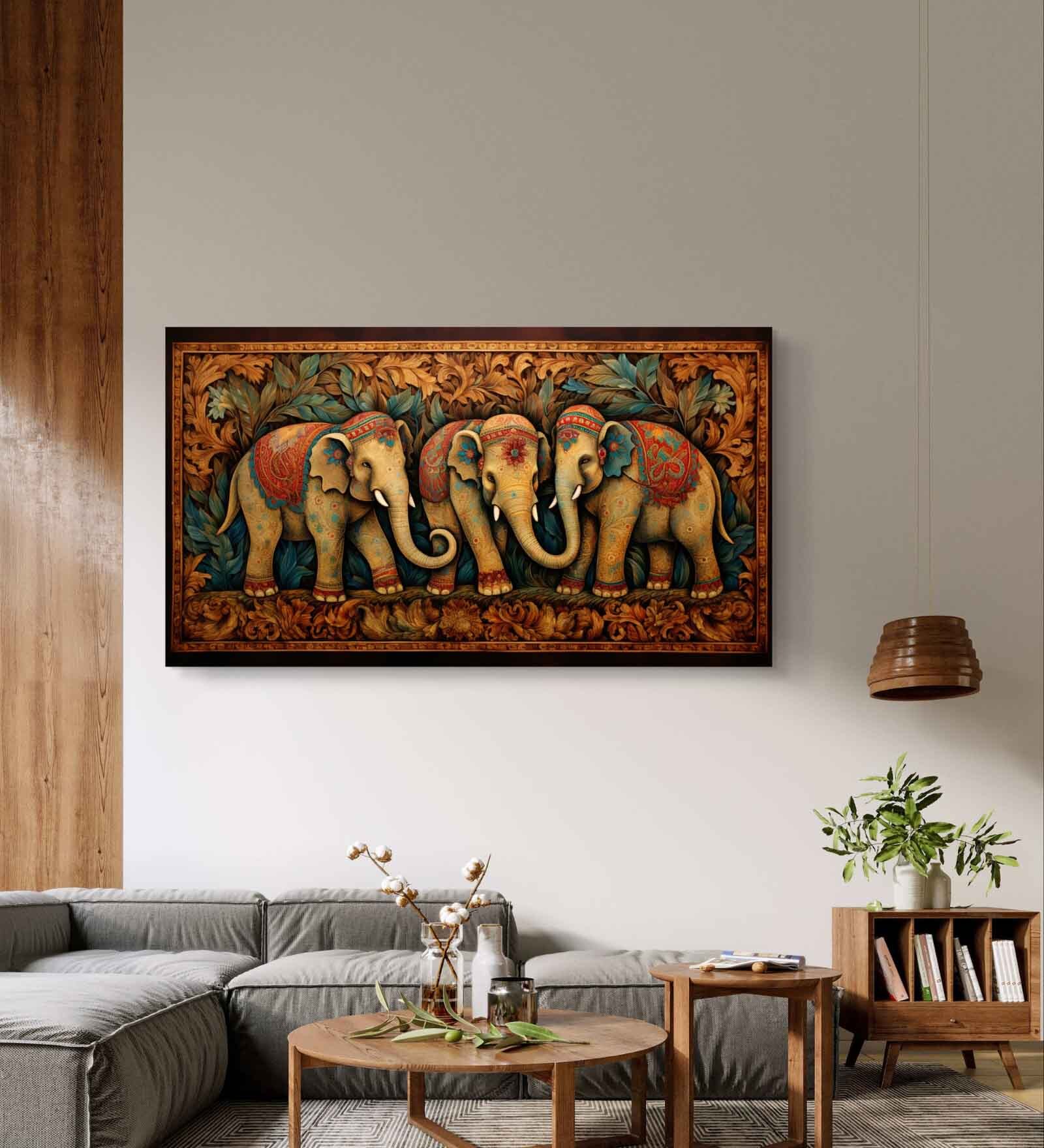 Buy Mystic Elephant 20inx16in Gallery Wrap Canvas Painting for Living ...