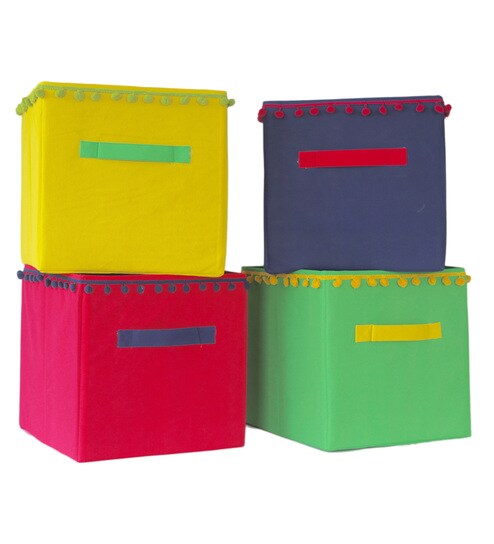 Buy Buggy Medium Plastic Kids Storage Box in Orange Colour Online ...