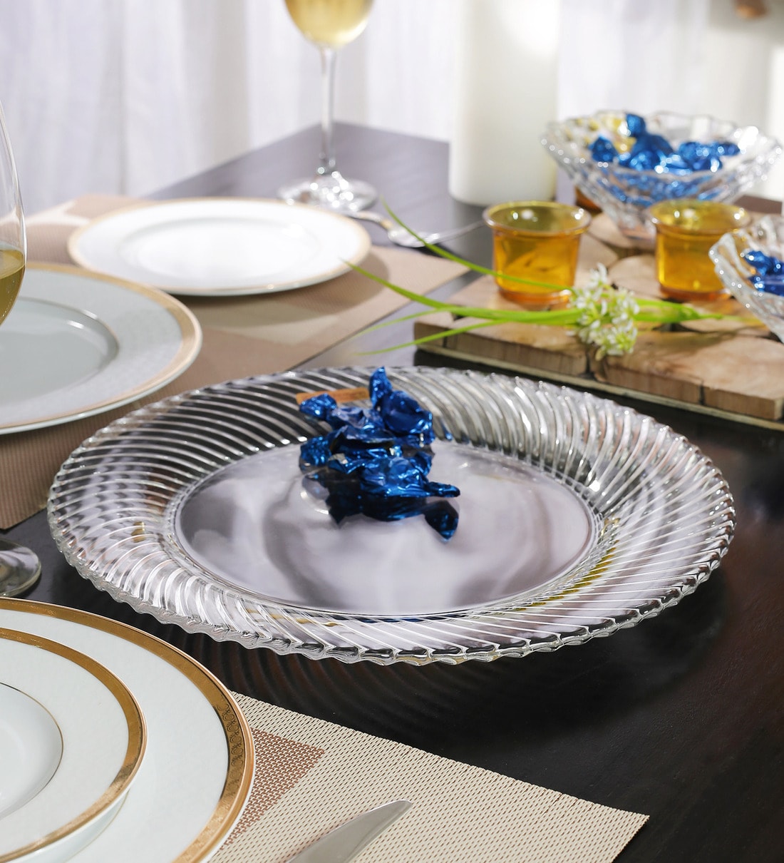 Buy Nachtmann Samba Glass Centre Plate Online - Dinner Plates - Dinner ...