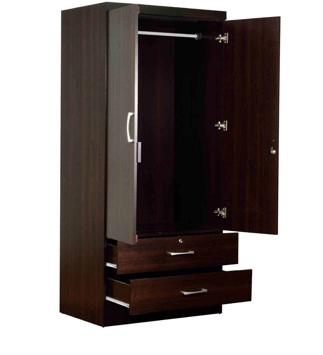Buy Nariko 2 Door Wardrobe With 2 Drawers In Wenge Finish By Mintwud ...